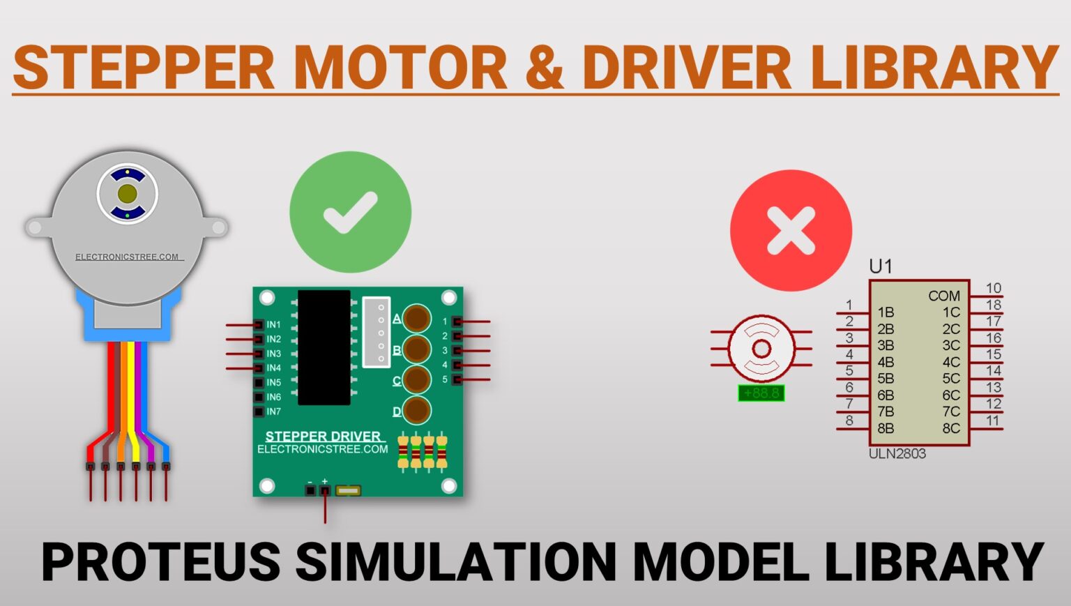 Stepper Motor 28byj Proteus Library Graphics Enhanced Model For Easy Interface Electronics Tree