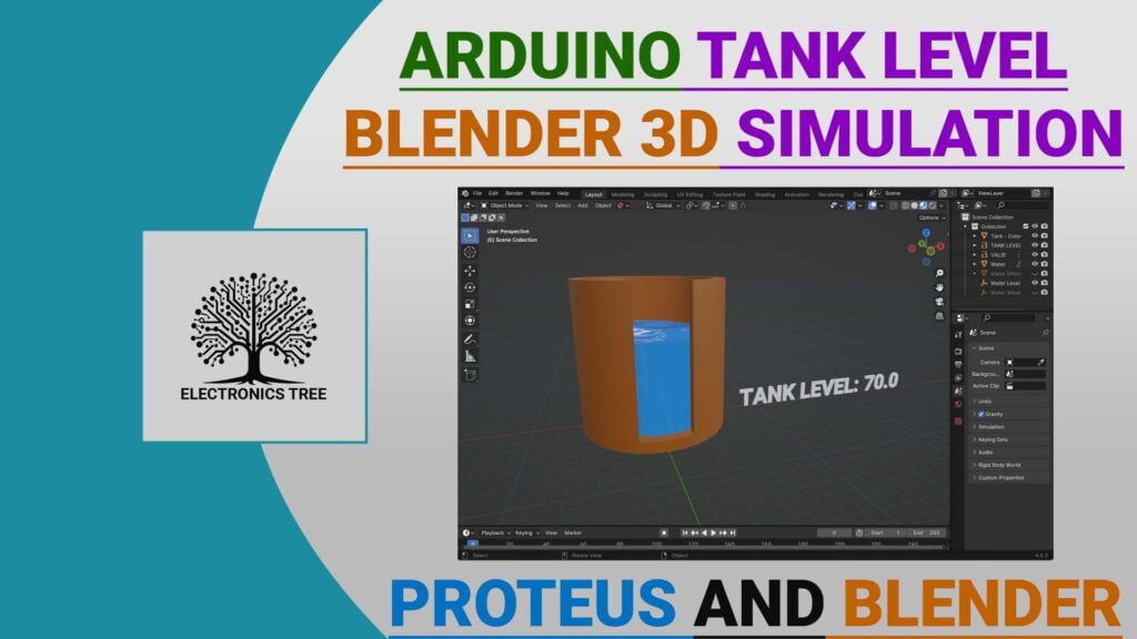 Arduino Tank Level Control 3d Water Tank Simulation With Blender Electronics Tree